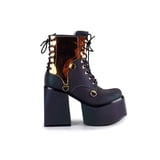 Women's Laceup Bootie Chunky Platform Heel - Walmart.com