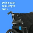 Medline Wheelchair with Swing-Back Removable Desk Arms, Elevating ...