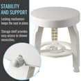HealthSmart Swivel Shower Stool Seat with Storage Shelf, Rotating ...