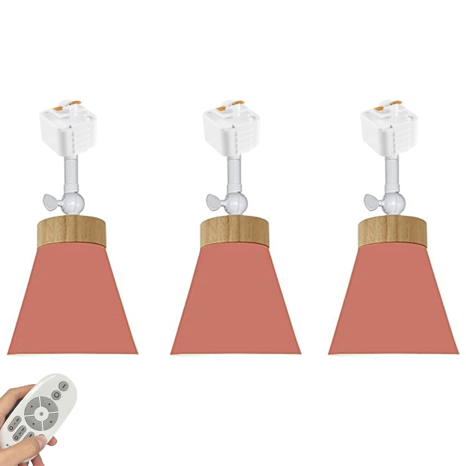 FSLiving Remote Control Pendant Light J-Type Track Ceiling Light w ...