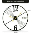 JUNCHI-23.6 Inch Large Wall Clocks for Living Room Decor,Big Decorative ...