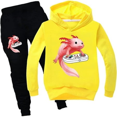 Axolotl Hoodie and Trousers 2Pcs Set Axolotl Kids Top Comfortable ...