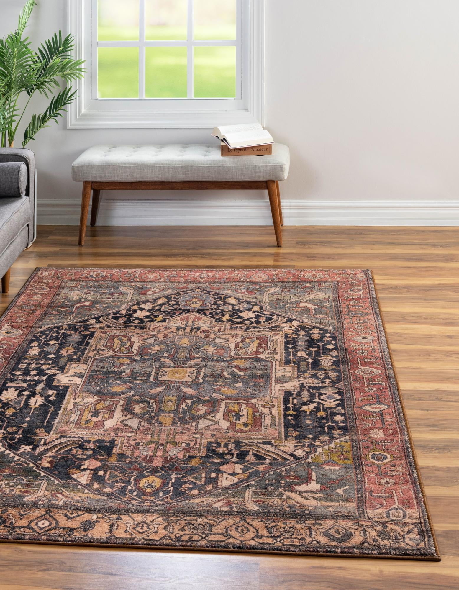 Rugs.com Medina Collection Rug – 8' x 10' Muted Rust Medium Rug Perfect ...