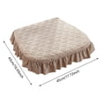 2 Pack Ruffle Chair Cushion for Dining Chairs, Edge Seat Pad with Ties ...