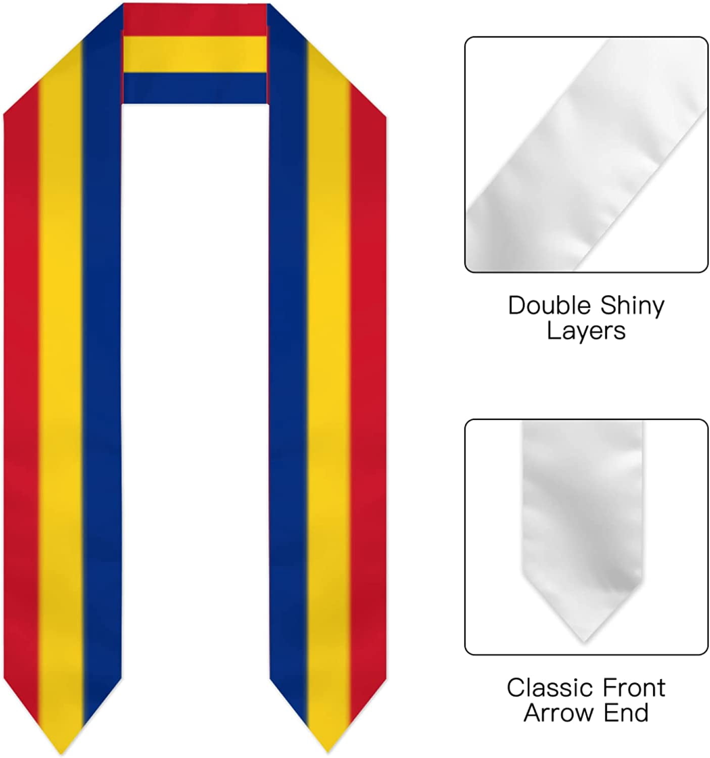 Honor Sash For Academic Ceremonies Romanian Flag Graduation Stole ...