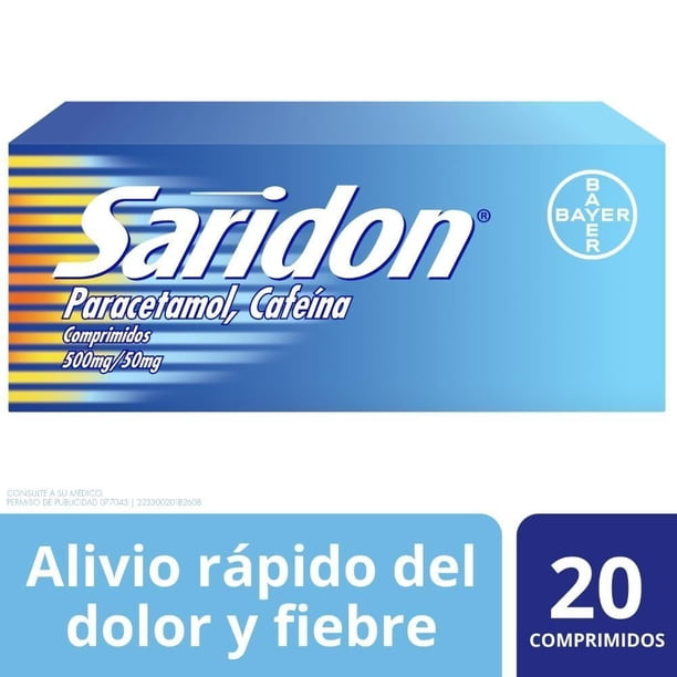 Saridon alivio del dolor de cabeza, caja con 1 tabletas, Paracetamol 5 ...