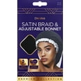 Donna Collection Premium 2 in 1 Satin Braid Bonnet & Adjustable Bonnet ...