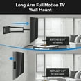FORGING MOUNT Long Arm TV Wall Mount for Most 26-65 Inch Flat Curved ...