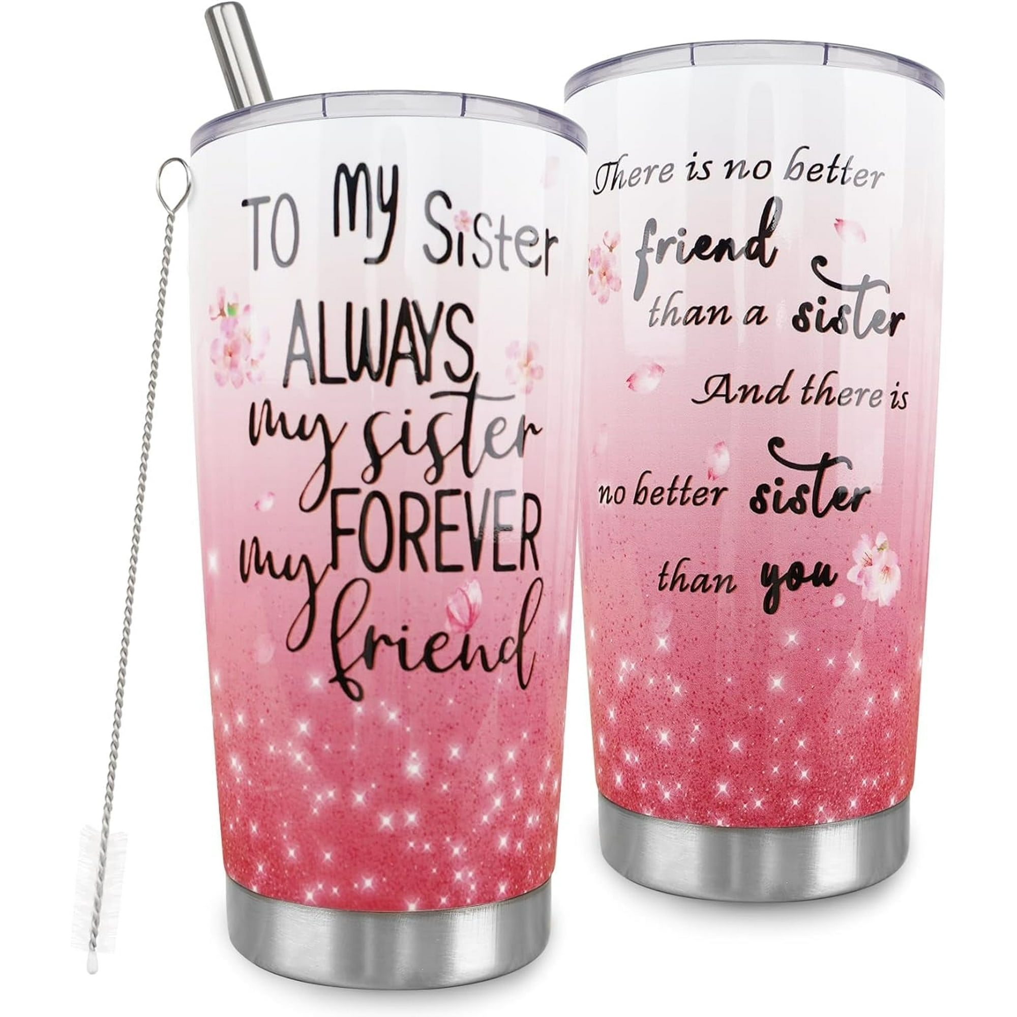 Click here for Mosdeim Sister Tumbler Cup With Straw And Lid  20o... prices