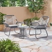 Mainstays Skyler Steel 3-Piece Wicker Rope Chat Set, Grey - Walmart.com