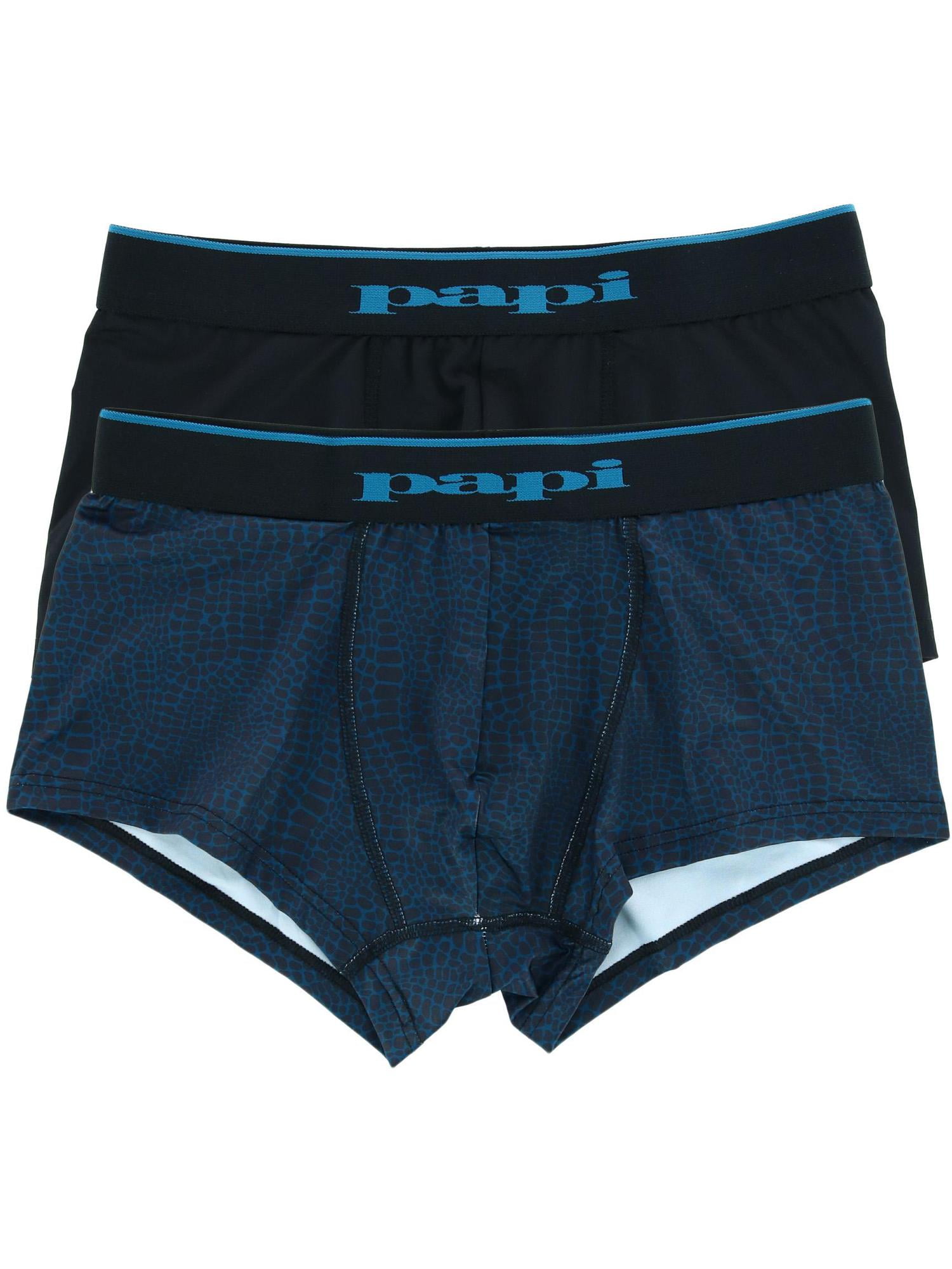 Papi Snake Print and Solid Brazilian Cut Trunks (2 Pack) (Men ...