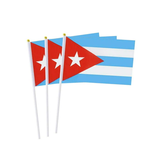 cuba Flag cuban Hand Held Small Mini Stick Flags Decorations ...