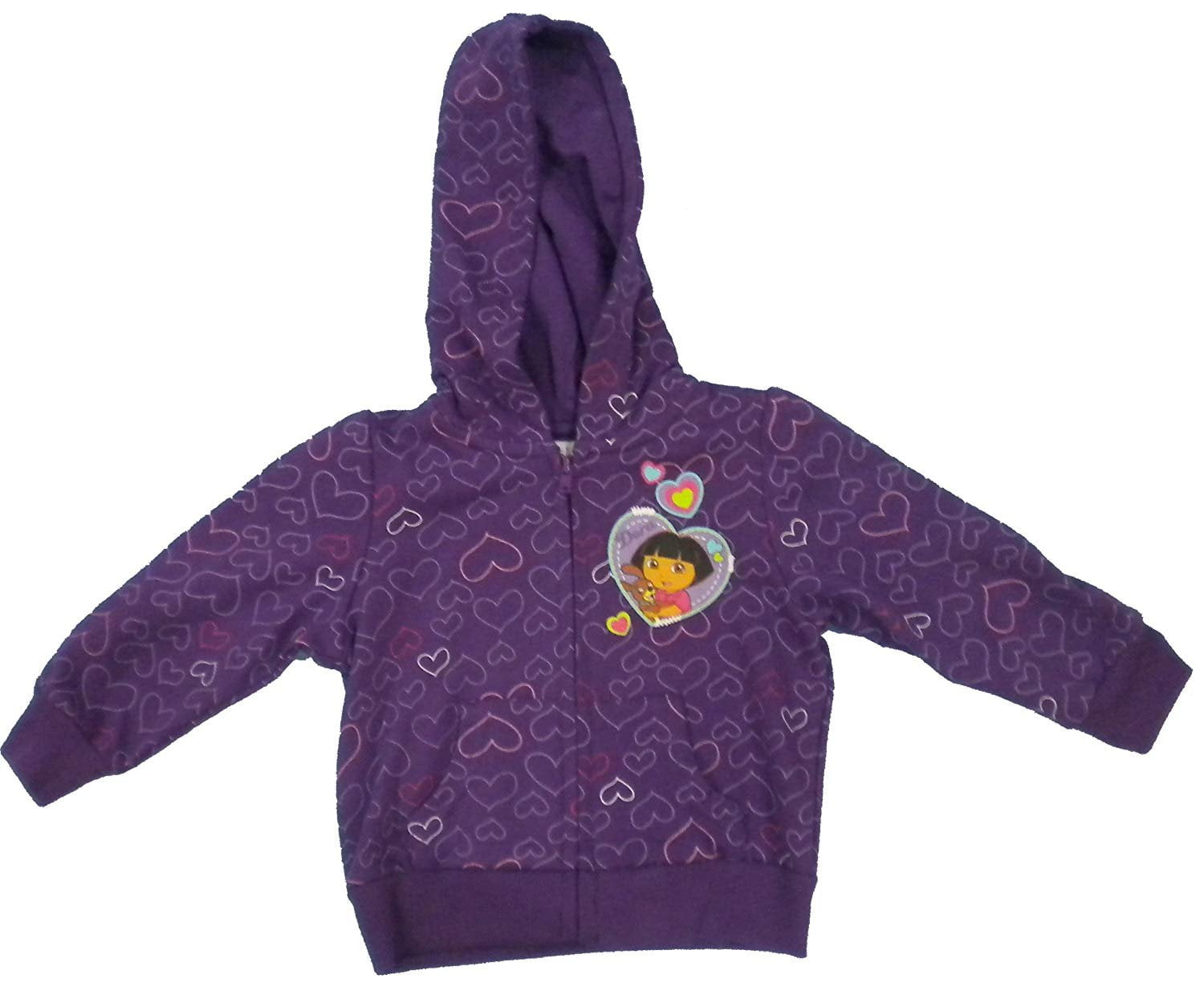 Dora Infant Girls Hooded Jacket with Zipper Dora Loves Puppy 12mos ...