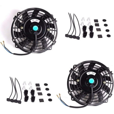 Upgr8 Universal High Performance 12V Slim Electric Cooling Radiator Fan ...