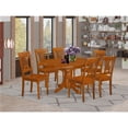 East West Furniture 7 Piece Dining Table Set- an Oval Dining Table with ...