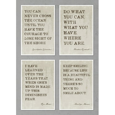 Motivational Classroom Posters - Set of Four 12x18 Prints - Great Gift ...