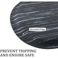 OmySalon Anti-Fatigue Black Salon Mat for Hair Stylists, 3'x4', Round ...