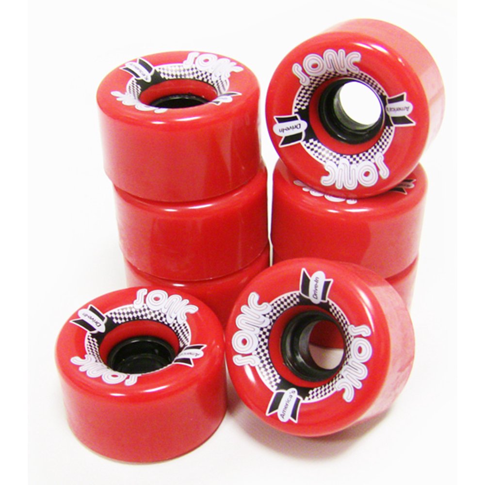 SONIC ROLLER SKATE WHEELS 62mm Red QUAD WHEELS SET OF 8 - Walmart.com ...
