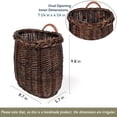 Natural Handwoven Willow Hanging Basket – Rustic Wall or Door Decor and ...