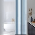 Blue Stripes Window Privacy Film, Classic Minimalist Stripe Modern ...