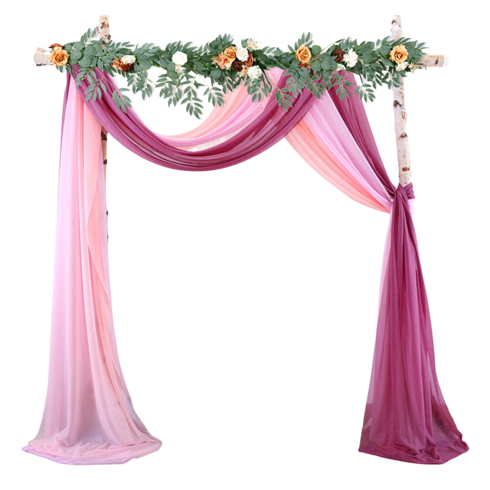Bobasndm 18Ft Extra Long Wedding Arch Backdrop Decorations 3 Panels ...