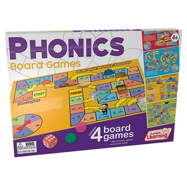 Junior Learning Phonics Board Games Set, 6 Counters, Ages 4-5, Language ...