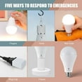 2 Pack Rechargeable Light Bulb Emergency Battery Operated Light Bulbs ...