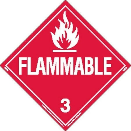 ZEZ21230 UN 1230 Flammable Liquid Pla, E-Z Removable Vinyl (Pack of 25 ...