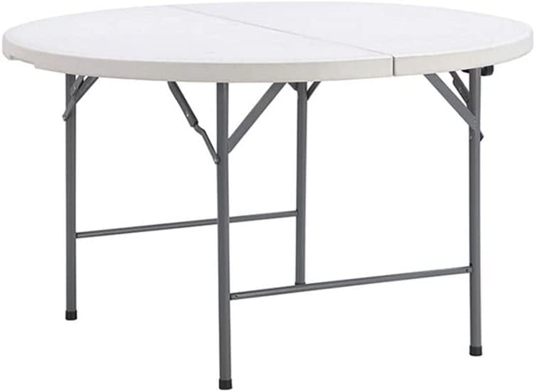 Ontario Furniture 4 Foot Round Plastic Folding Table Steel Frames Carry ...