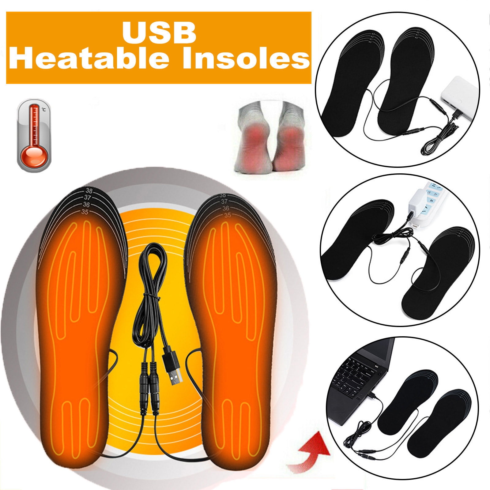 Click here for Blaxill Usb Heated Insoles 5v 2a Plug-In Rechargea... prices