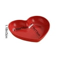 Red Heart Shaped Plates for Cake & Snacks | 2-Pack Plastic Party Plates ...