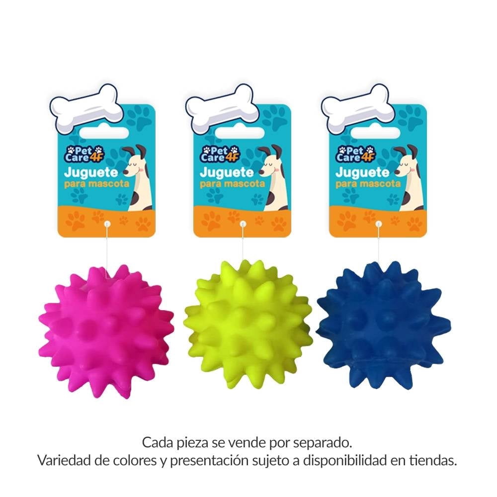 Juguete para Mascota Pet Care 4f Pelota con Picos Varios Colores 1 ...