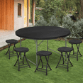 Magshion 4.5Ft Round Foldable Plastic Table, Heavy Duty, Indoor/Outdoor ...