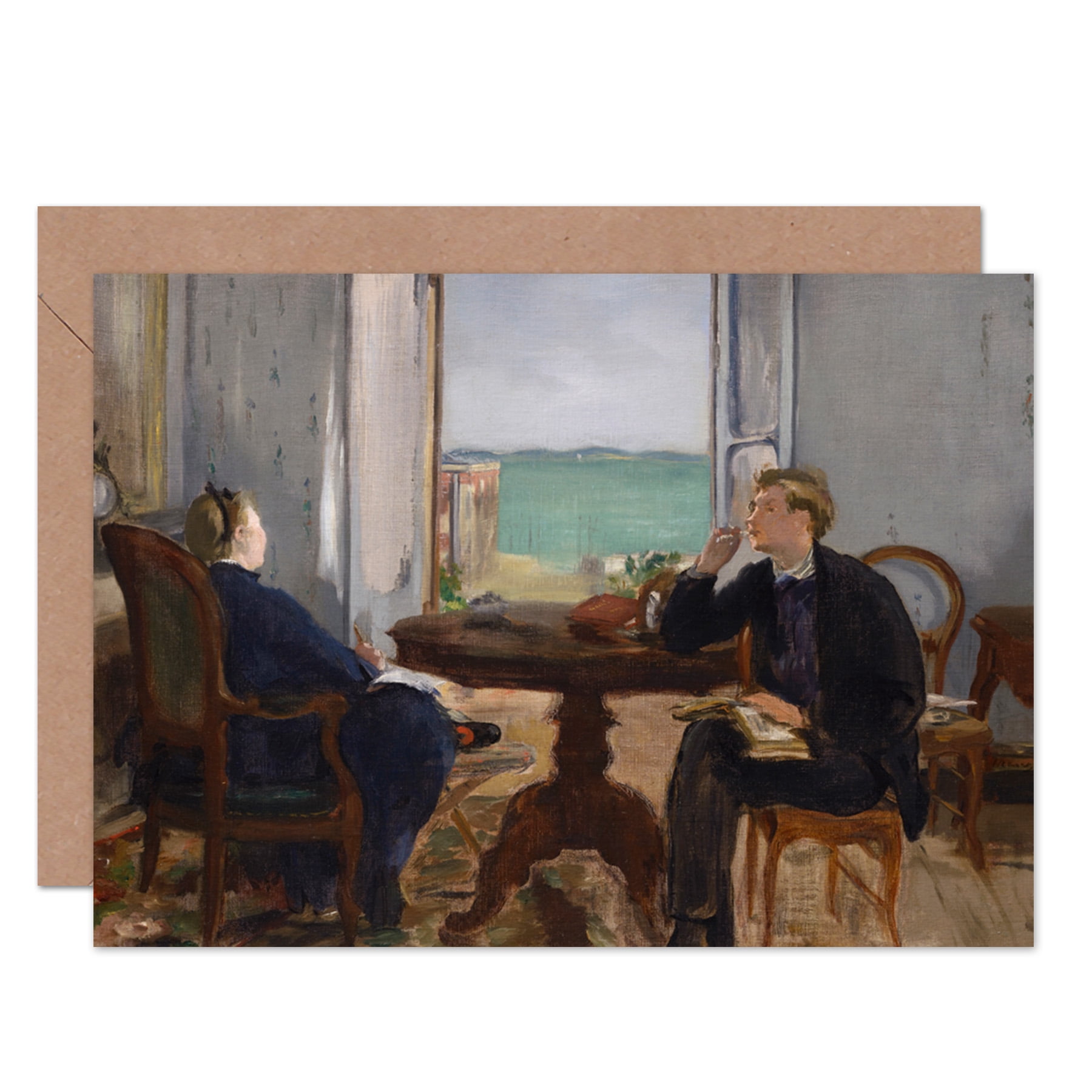 Edouard Manet Interior At Arcachon 1871 Painting Fine Art Greetings ...