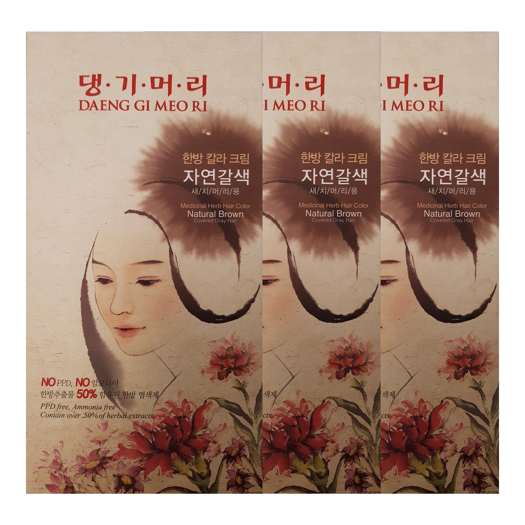 Daeng Gi Meo Ri Hair Color (Natural Brown) - 3 Pack - Walmart.com