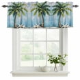 2 Pack Valances for Windows, Coastal Beach Tree Window Valances for ...