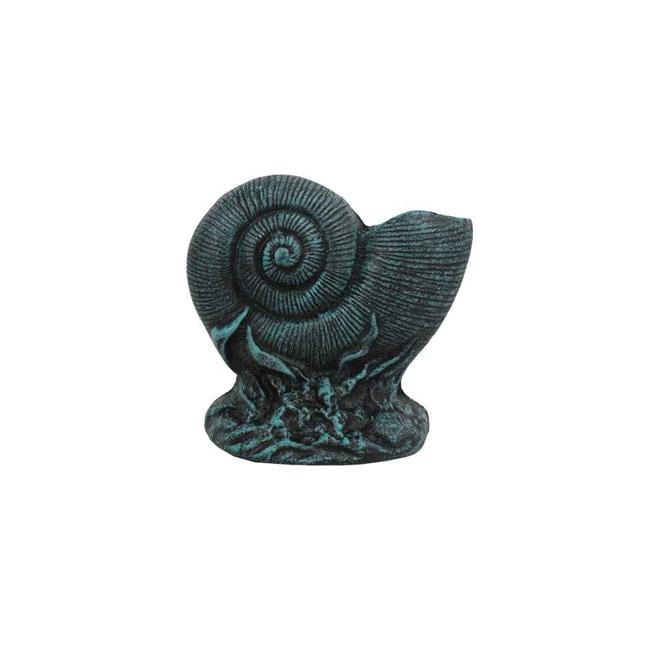 8 in. Cast Iron Nautilus Shell Door Stopper - Seaworn Blue - Walmart.com