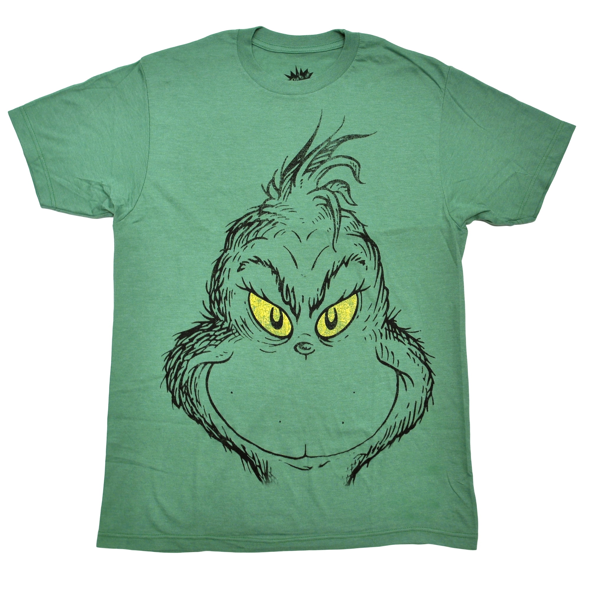 Dr Seuss Dr Seuss Mens Grinch T Shirt Green