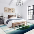 Abstract Tree Reflection Area Rugs, Plant Mirror Carpet, Washable Non ...