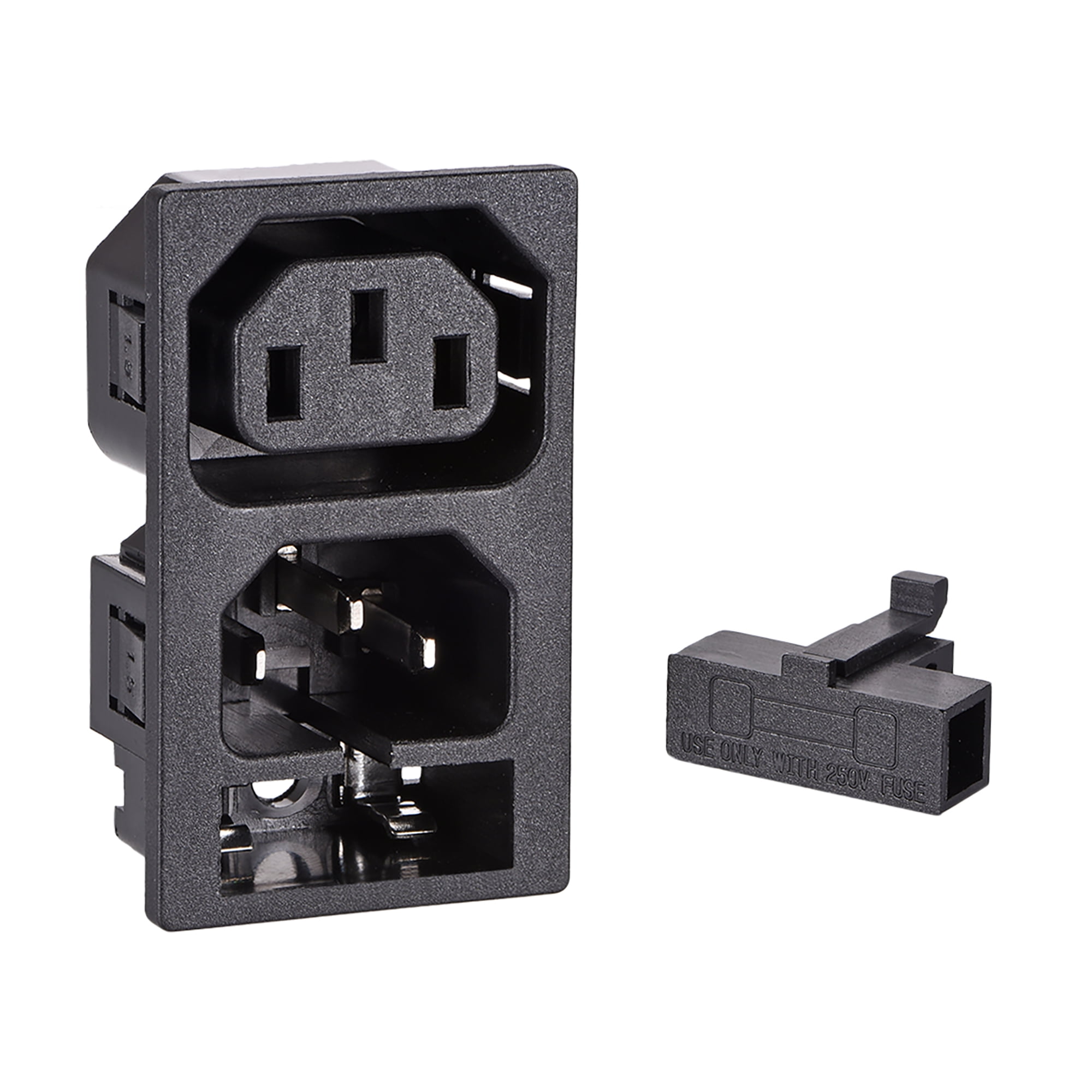 Panel Mount Plug Adapter AC 250V 10A C13 C14 3 Pin IEC Inlet Module ...