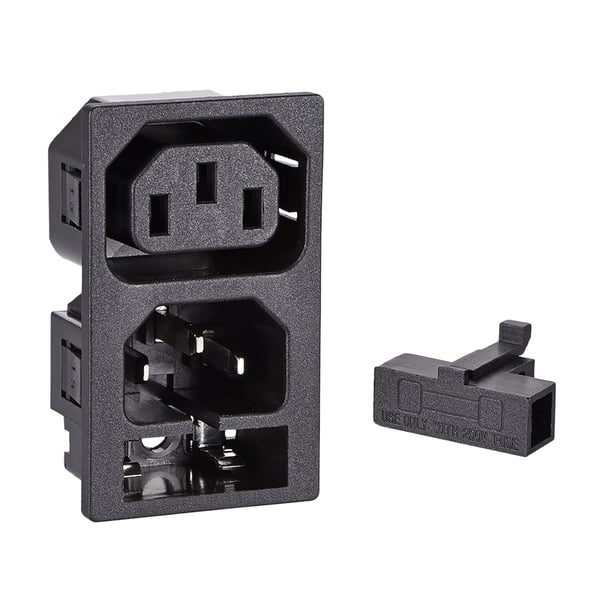 Panel Mount Plug Adapter AC 250V 10A C13 C14 3 Pin IEC Inlet Module ...
