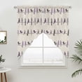 Birds on the Wire Purple Grey Burlap Background Swag Valances for ...