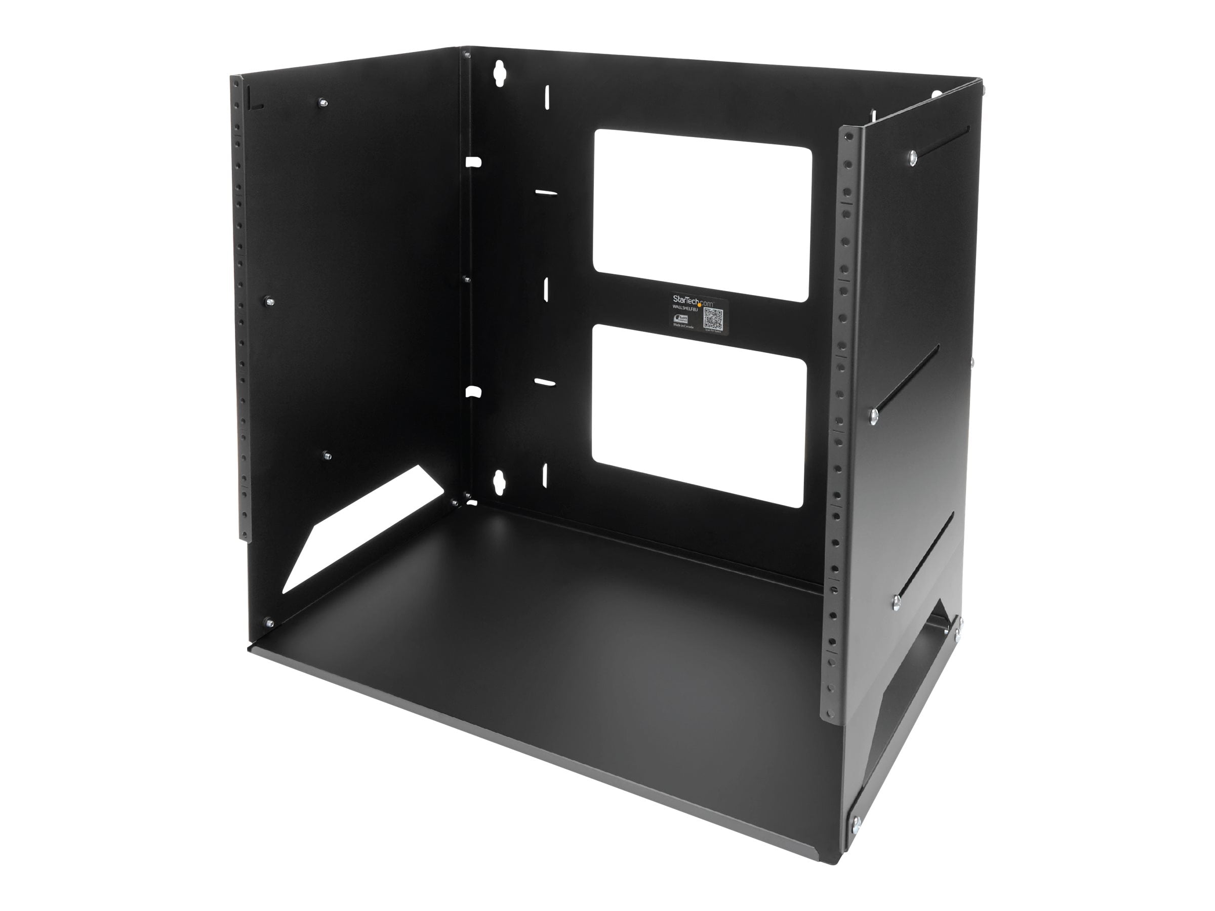 StarTech.com 8U Open Frame Wall Mount Network Rack w/ Built in Shelf ...