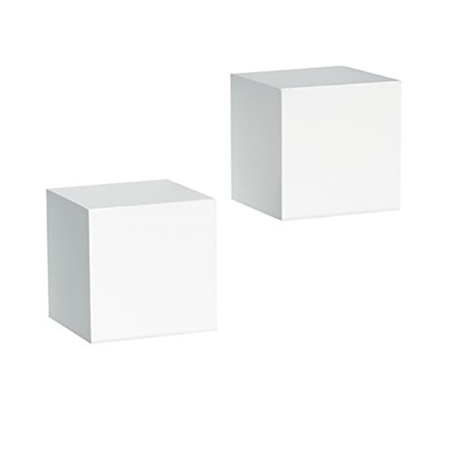 Shelf-Made Decorative Wall Cubes, Pair, 5-Inch x 5-Inch, White ...