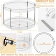 2 Tier Lazy Susan Turntable for Cabinet,Countertop,Pantry,12"w Spinning ...
