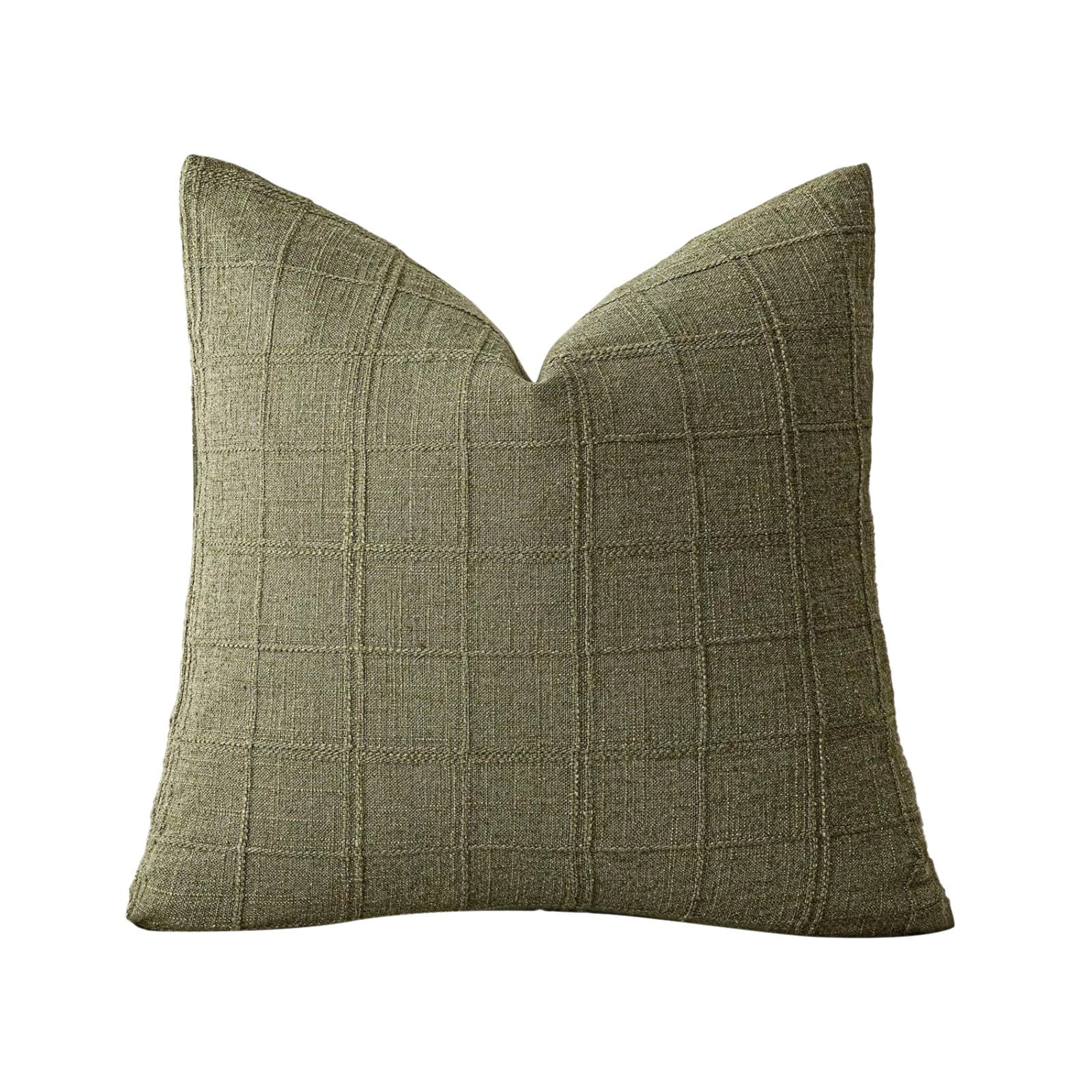 Click here for Lunava Decorative Linen Check Throw Pillow Neutral... prices