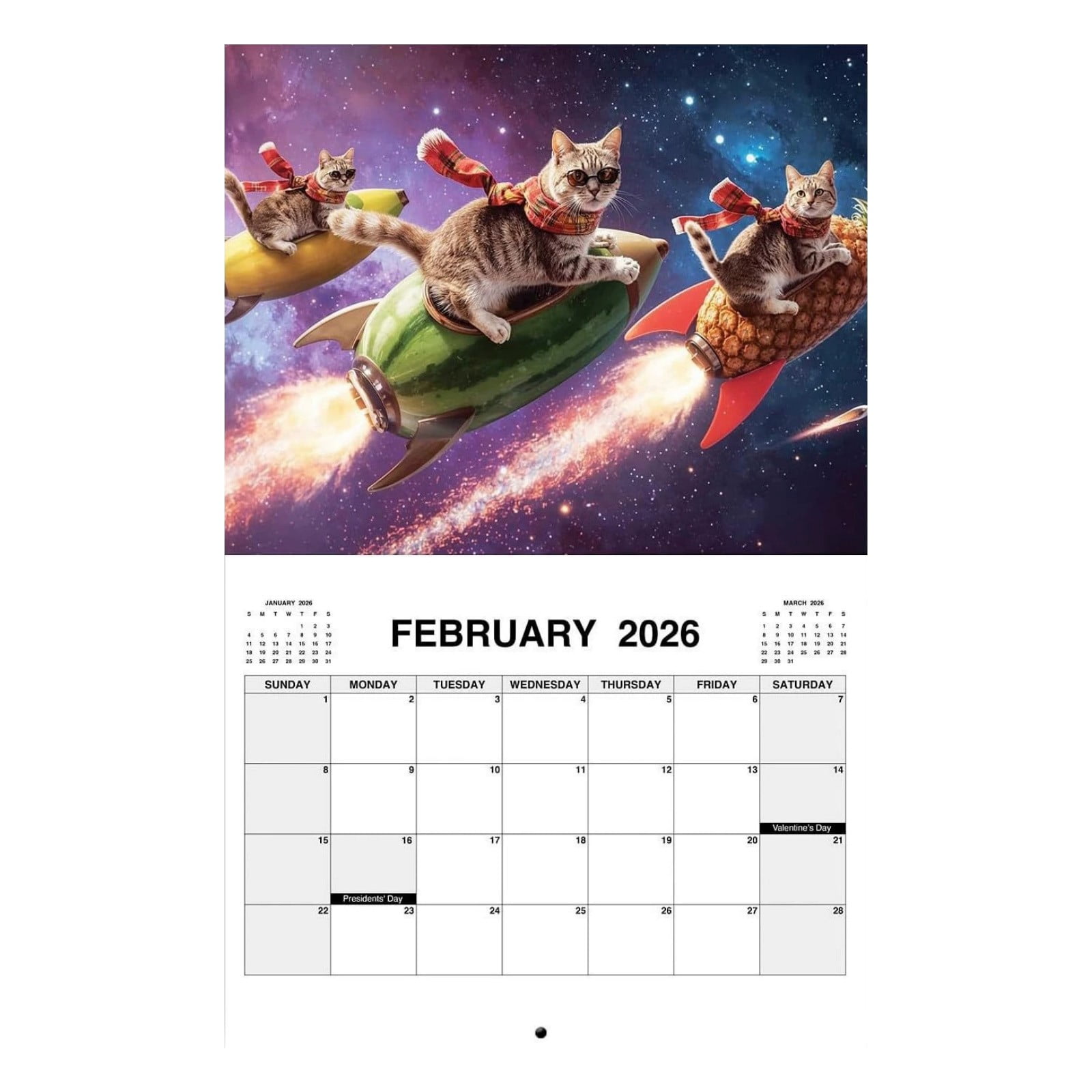 Click here for Bifavgk Cats Wall Calendar Funny Cat Themed For Ca... prices