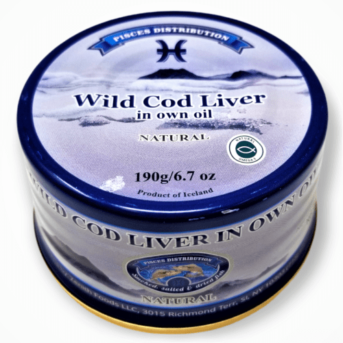 Pisces Icelandic Wild Cod Liver in Own Oil 6.7oz/190g (Pack of 10 ...