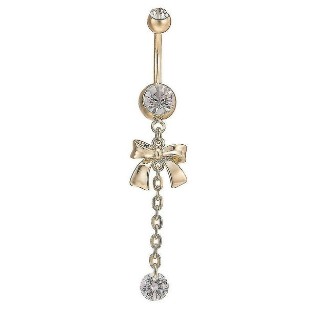 Hmwy-nombril Belly Button Rings Tassel Long Bow Navel Button Piercing Ring Navel Nail - Walmart.ca