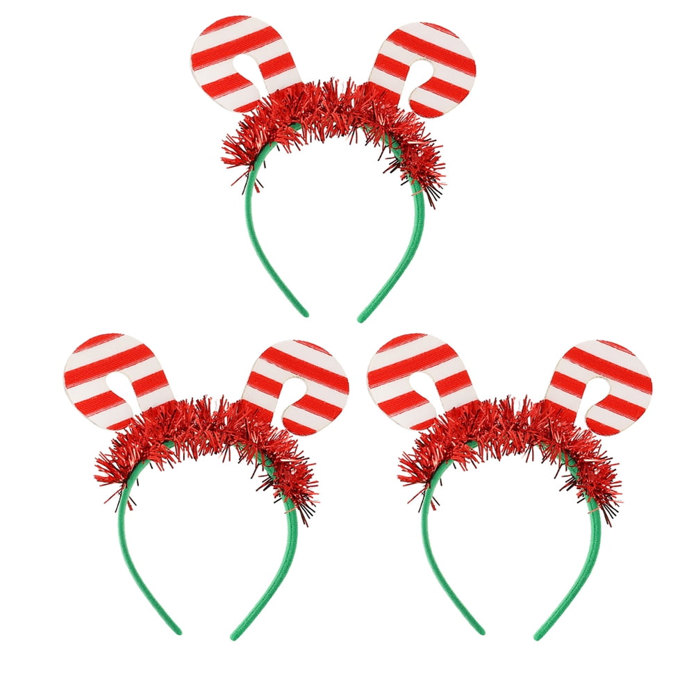 Christmas Party Headband Hair Candy Cane Accessories Novelty Headwear ...